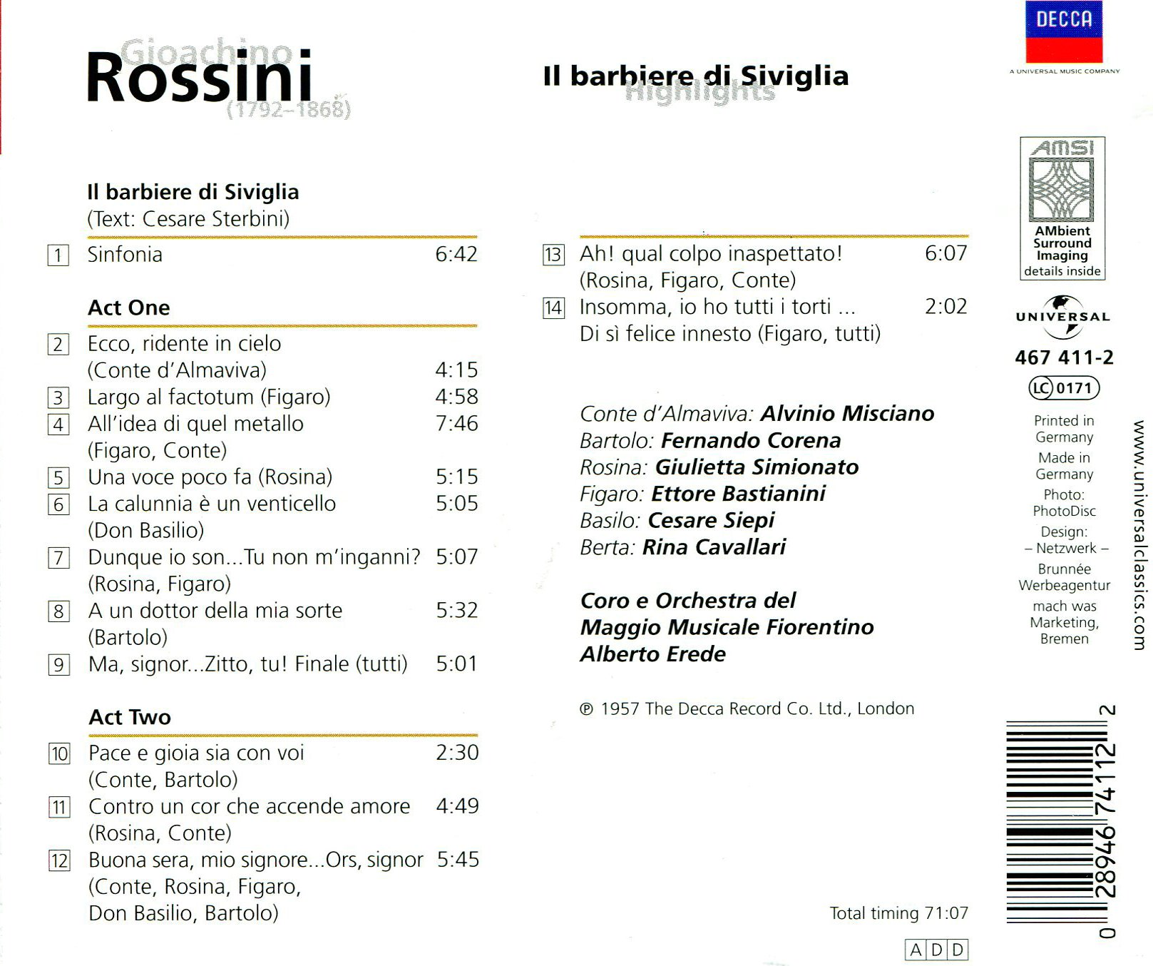 Il barbiere di Siviglia (CD)