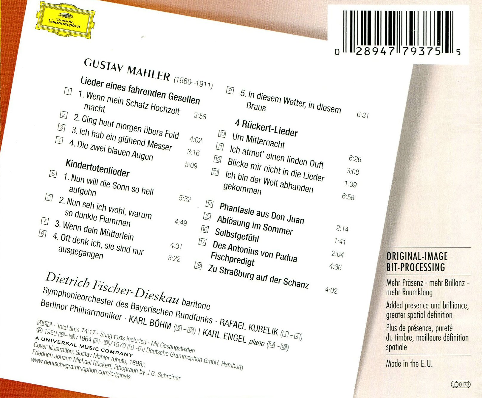 Lieder Eines Fahrenden Gesellen (CD)