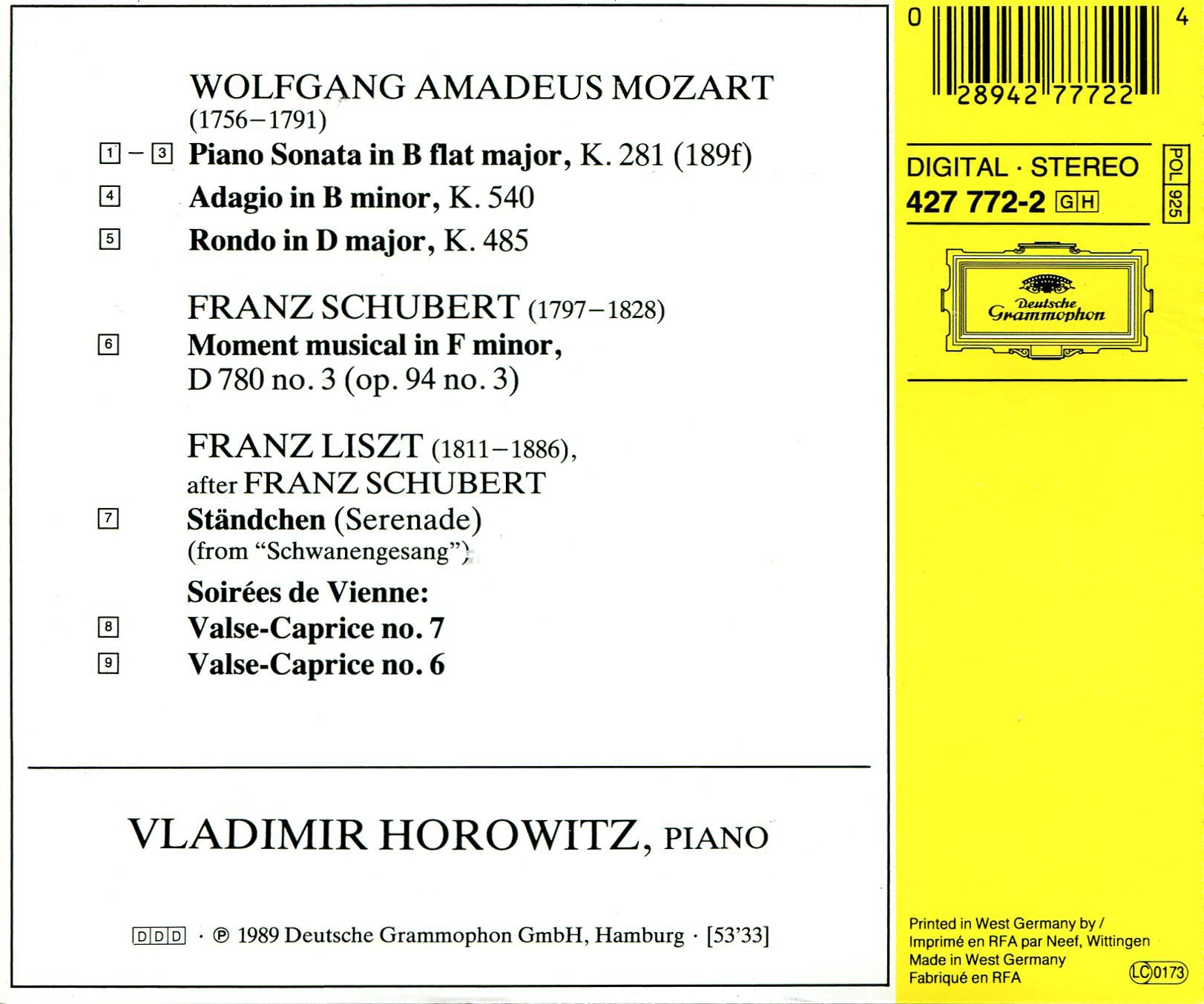 Horowitz At Home (CD)