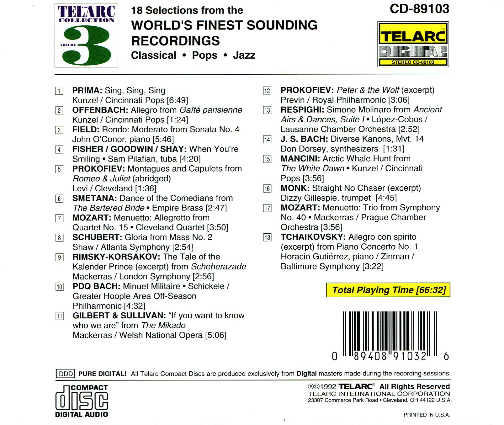 The Telarc Collection, Volume 3 (CD)