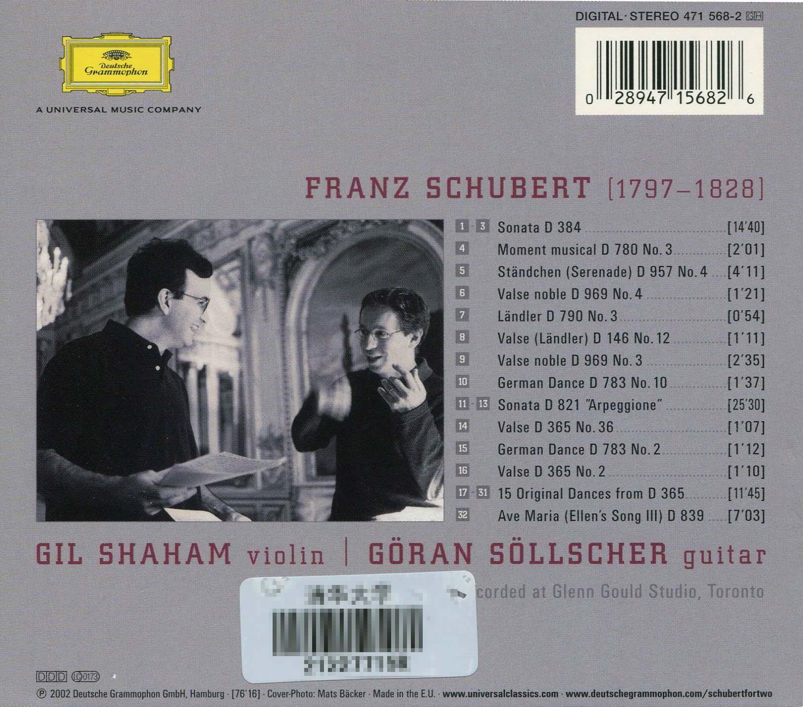 Schubert For Two (CD)