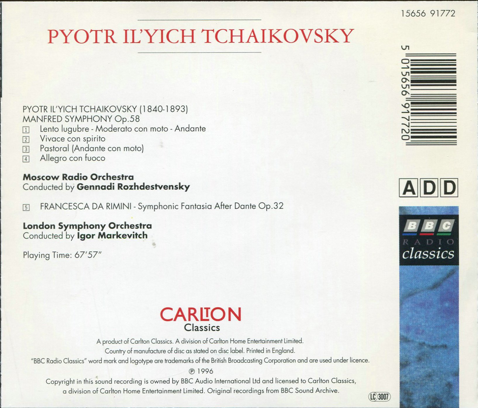 Manfred Symphony (CD)